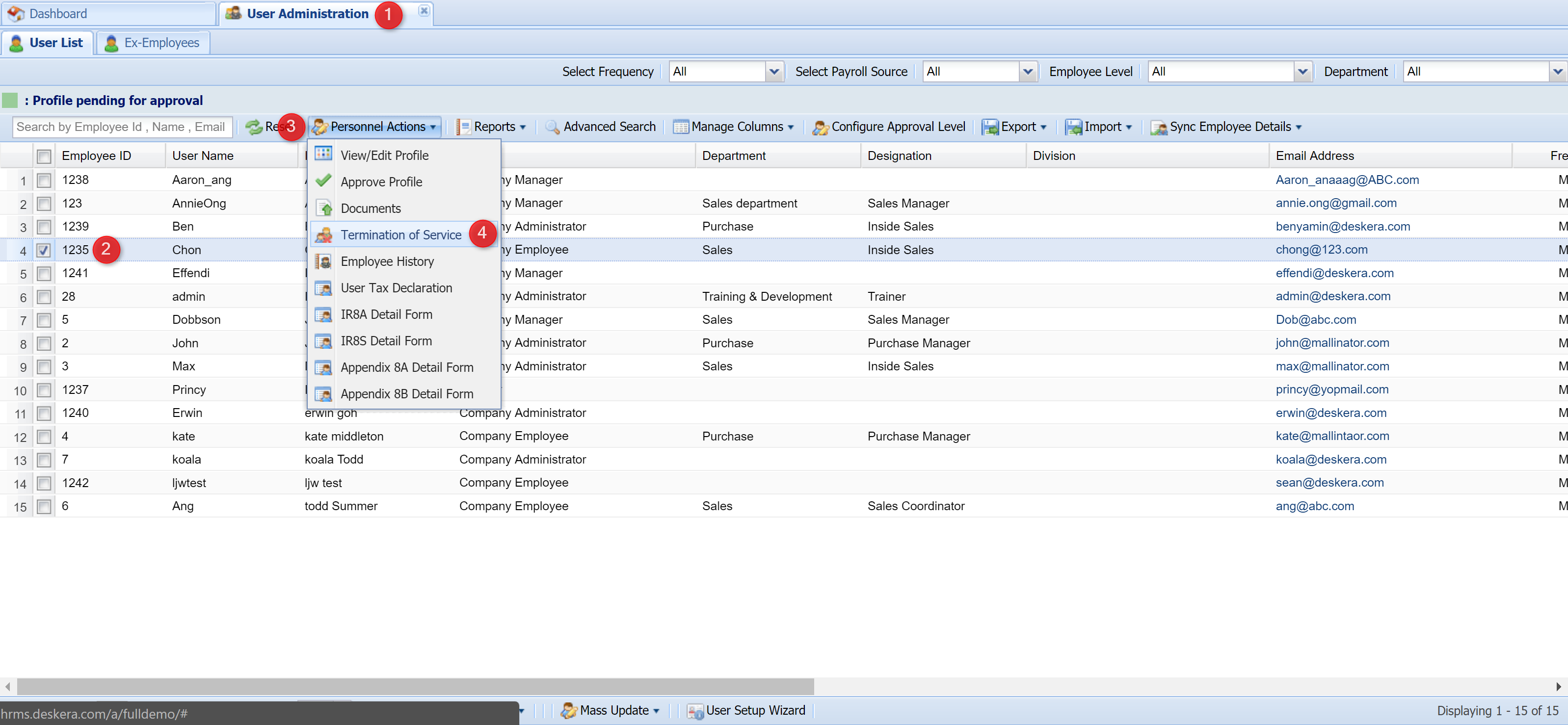 How do I manage employee exit/termination in Deskera HRMS? – Deskera ...