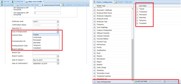 How to configure Master Types for different Modules in HRMS – Deskera ...