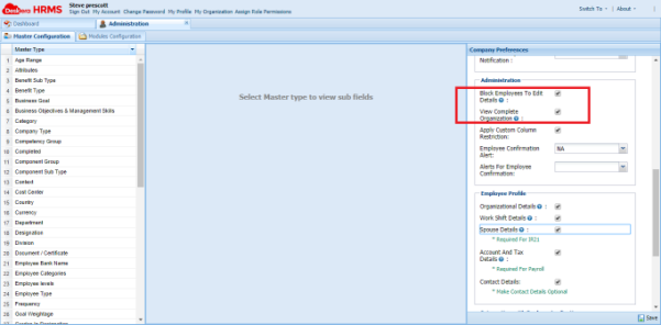 How to configure Administration under Company Preferences for HRMS ...