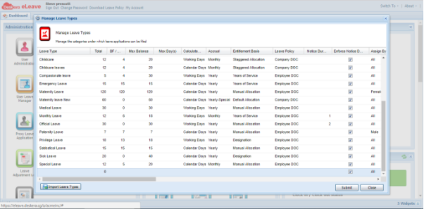How to Create and Manage Leave Types in eLeave – Deskera Help Centre