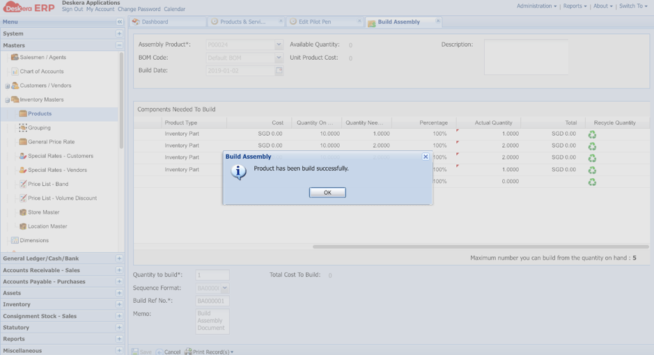 How to create Assembly Product and BOM Code? How to Build the Assembly ...