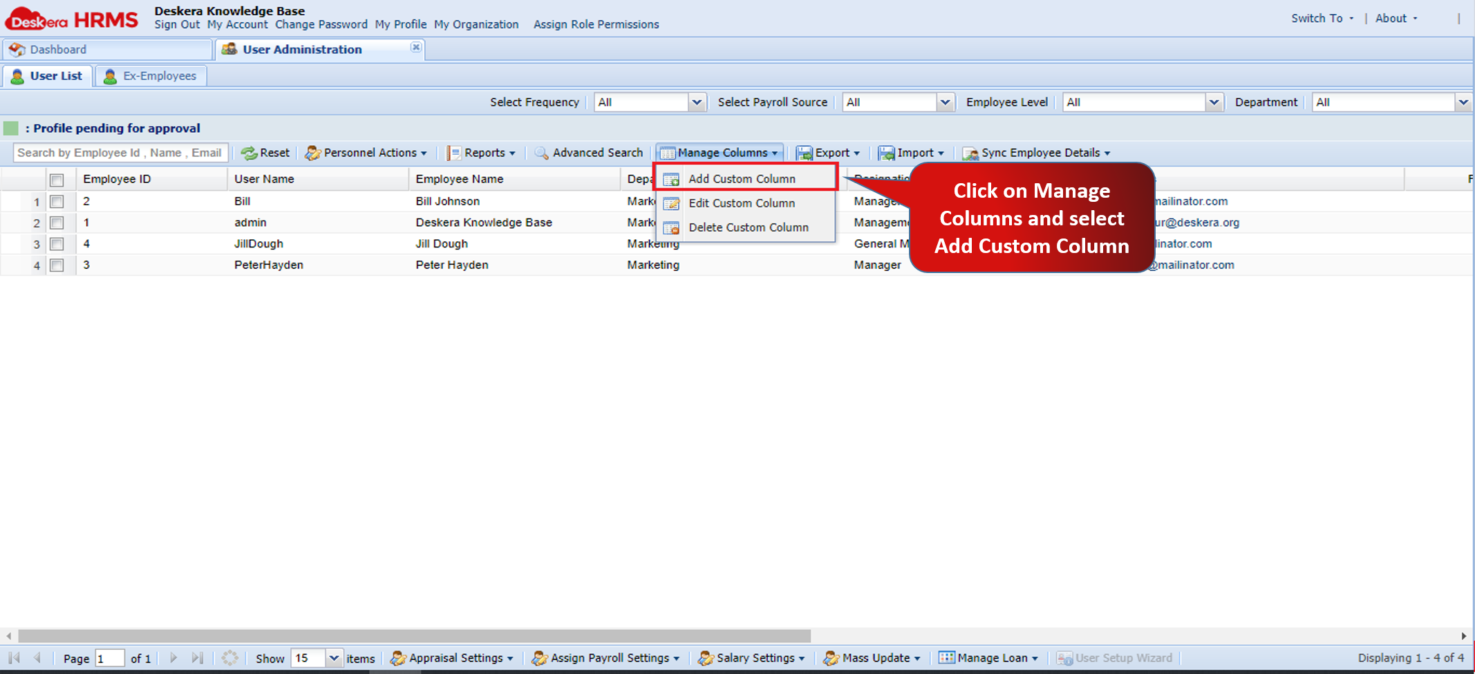 How to Manage Custom Columns? – Deskera Help Centre