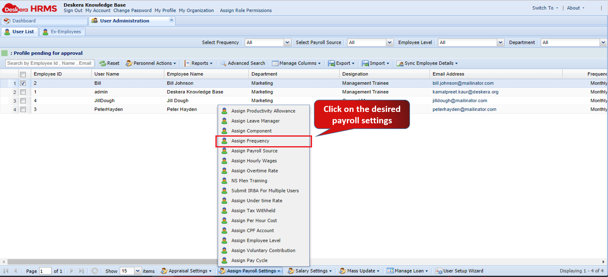 How to Assign Payroll Settings? – Deskera Help Centre