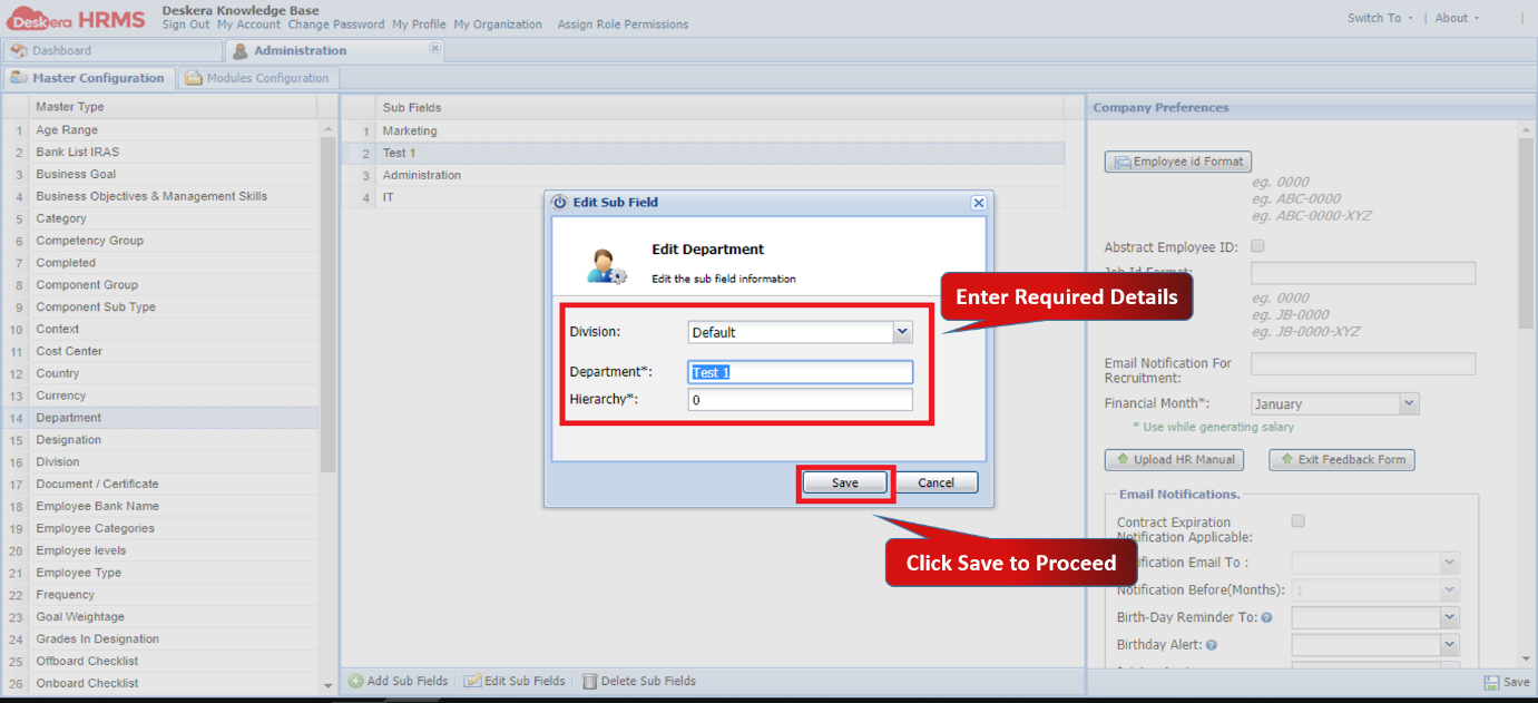 Manage Master Type – Deskera Help Centre