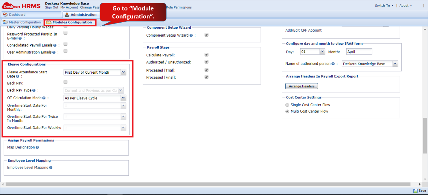 Module Configuration - eLeave Configuration – Deskera Help Centre