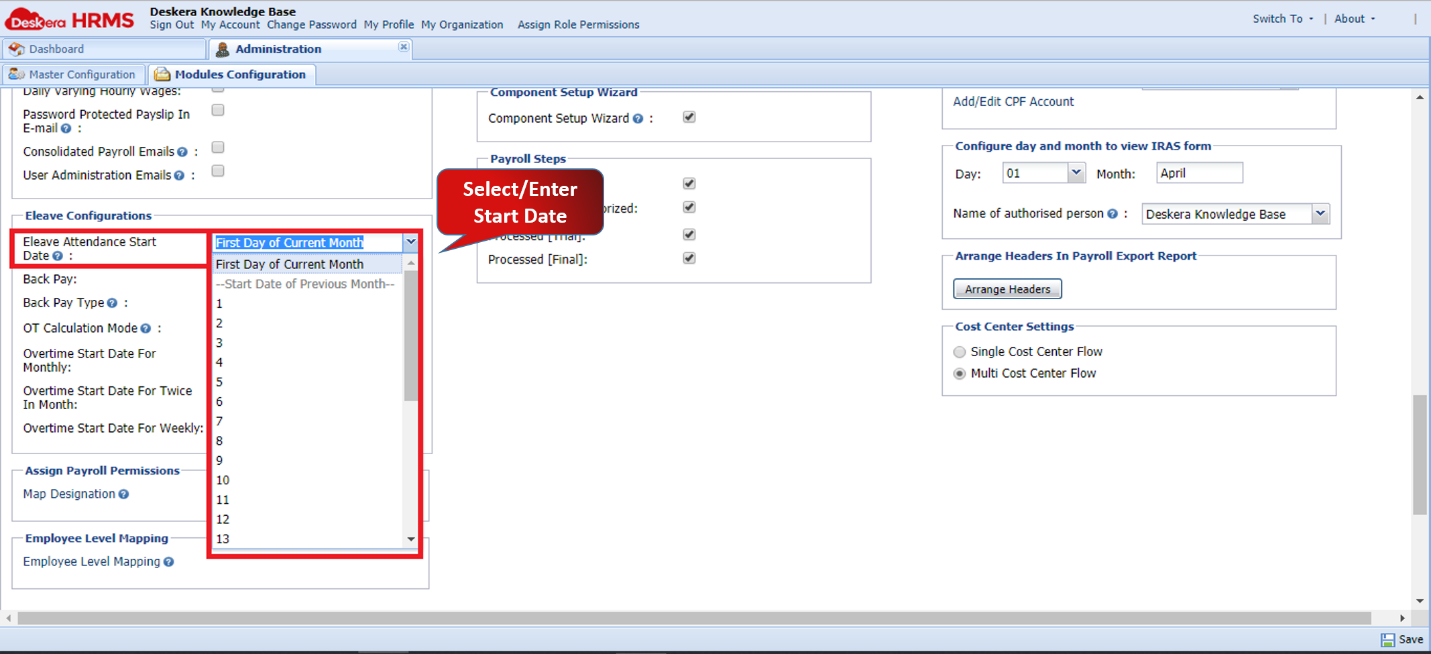Module Configuration - eLeave Configuration – Deskera Help Centre