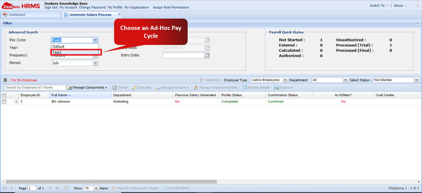 Payroll Process - Manage Components on the go – Deskera Help Centre