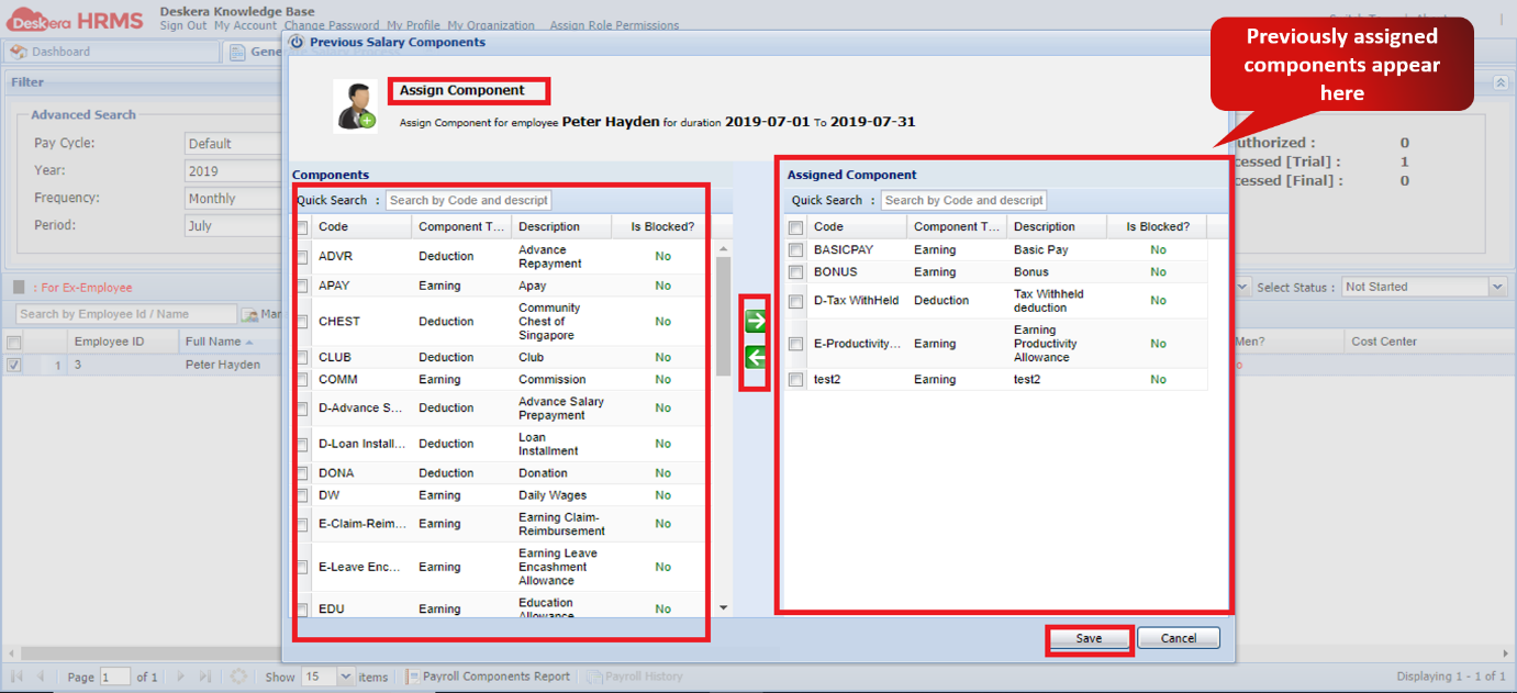 Payroll Process - Manage Components on the go – Deskera Help Centre