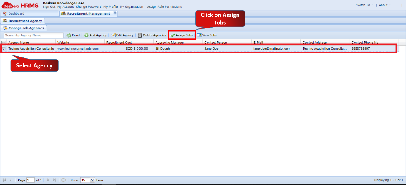 Recruitment Agency - Assign Jobs – Deskera Help Centre