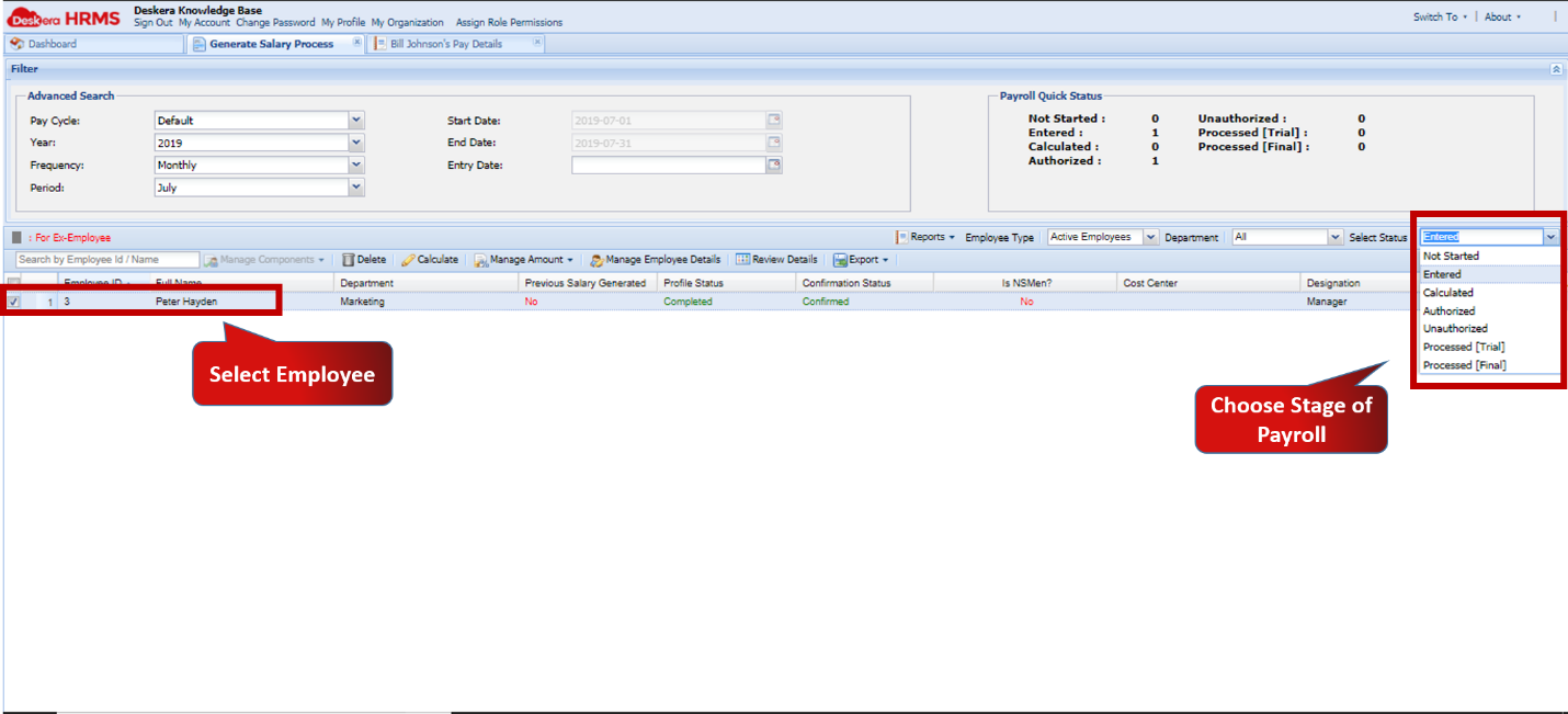 Payroll Process - Review Details – Deskera Help Centre