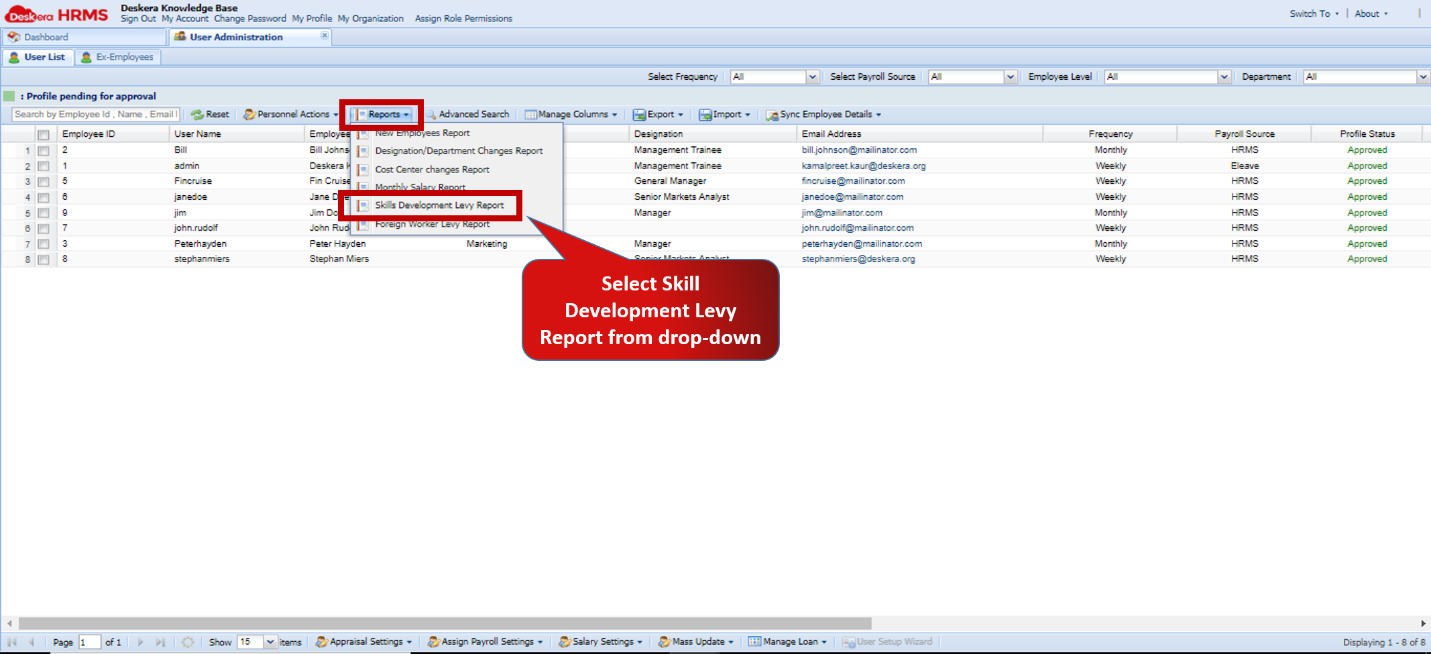 Skill Development Levy (SDL) Report – Deskera Help Centre