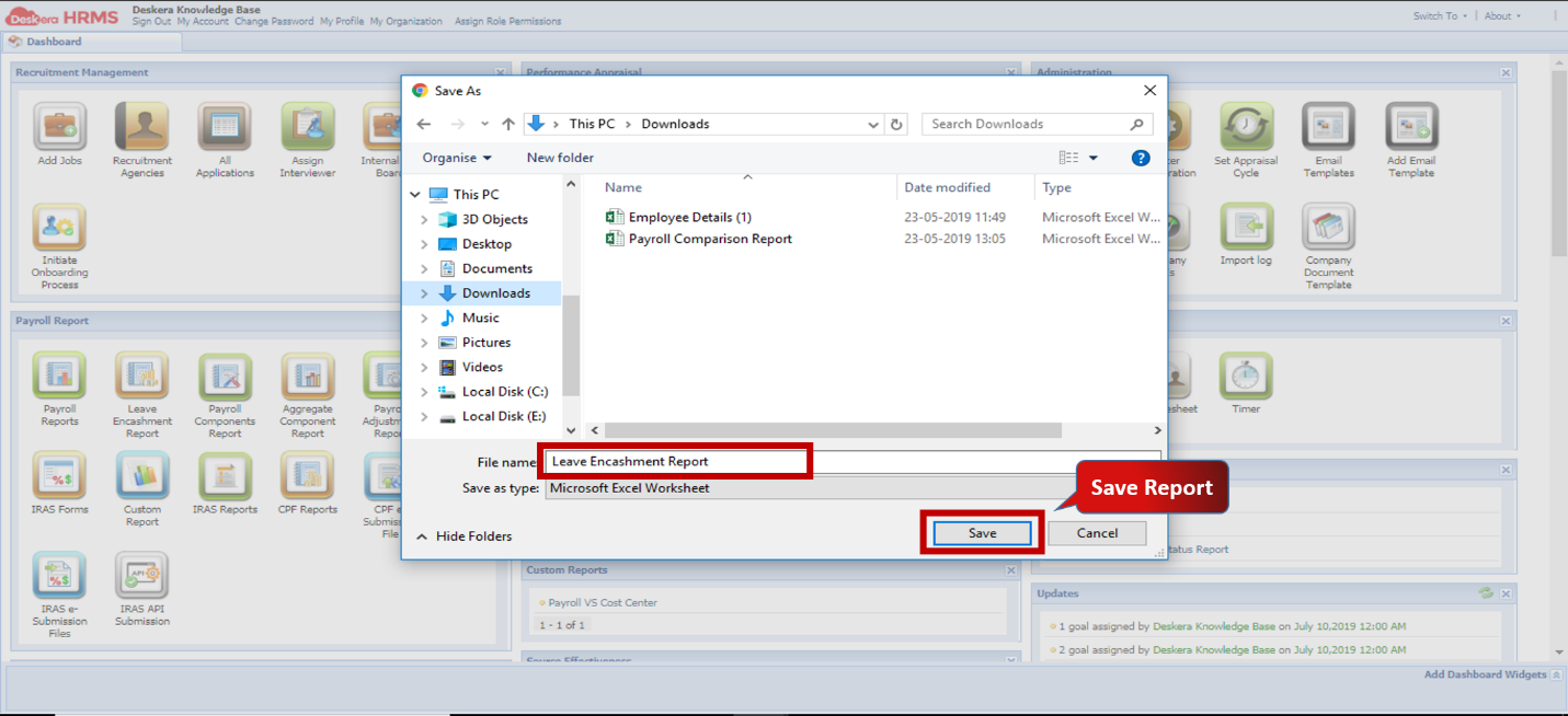 Leave Encashment Report – Deskera Help Centre
