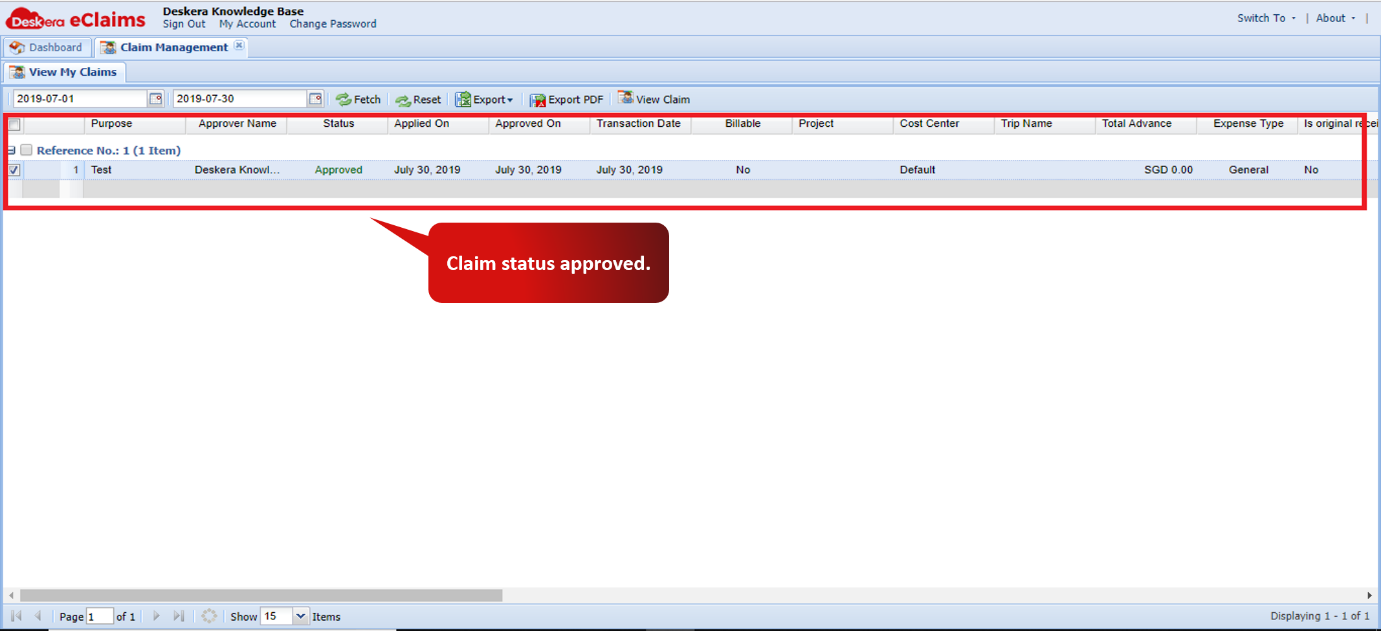 HRMS - Eclaim Integration – Deskera Help Centre