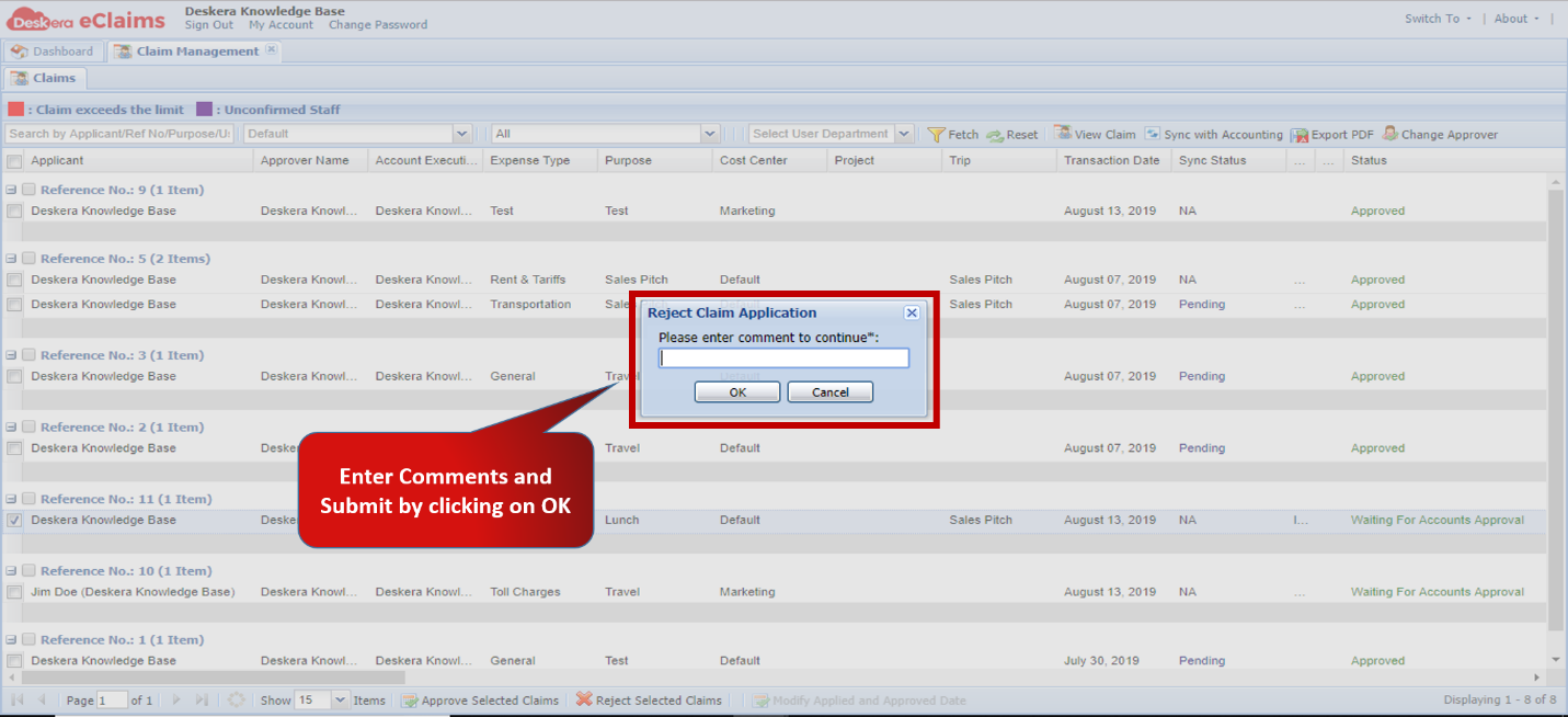 Approve/Reject Advance Request, Change Approver – Deskera Help Centre
