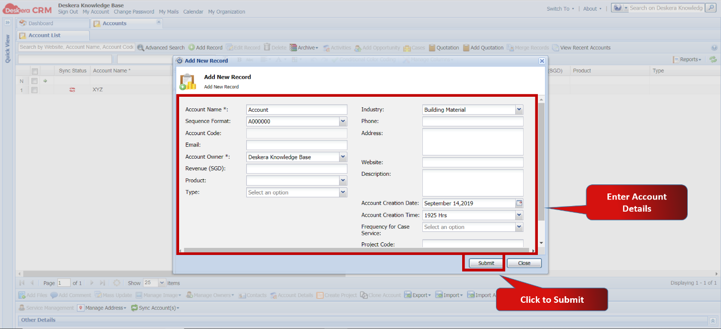 Add Records - Accounts – Deskera Help Centre