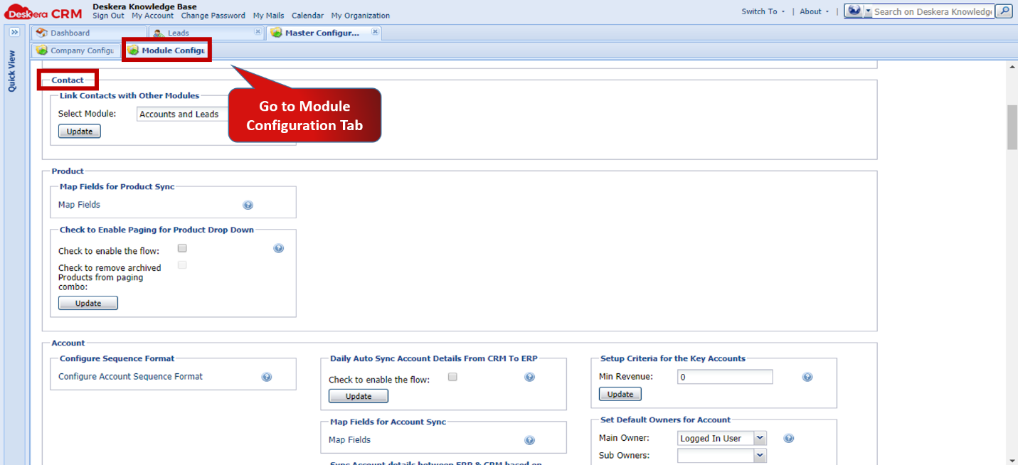Module Configuration - Contacts – Deskera Help Centre