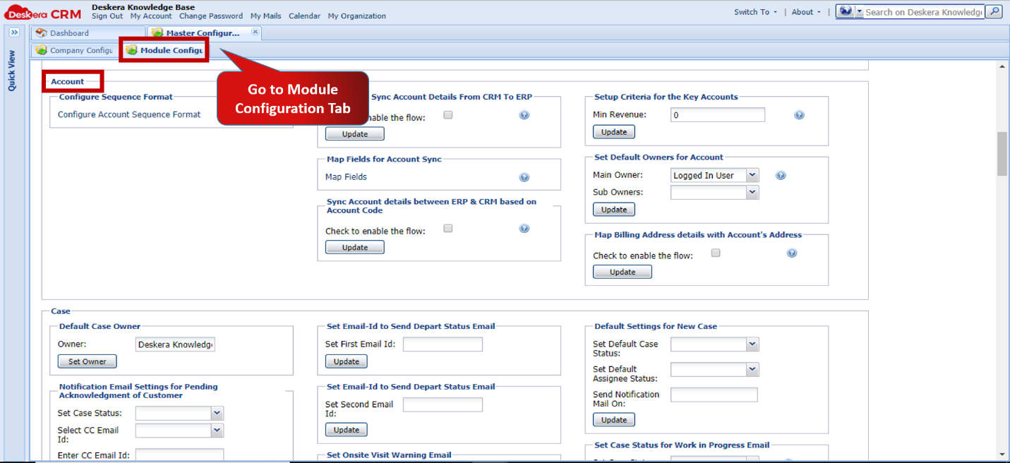 Module Configuration - Accounts – Deskera Help Centre