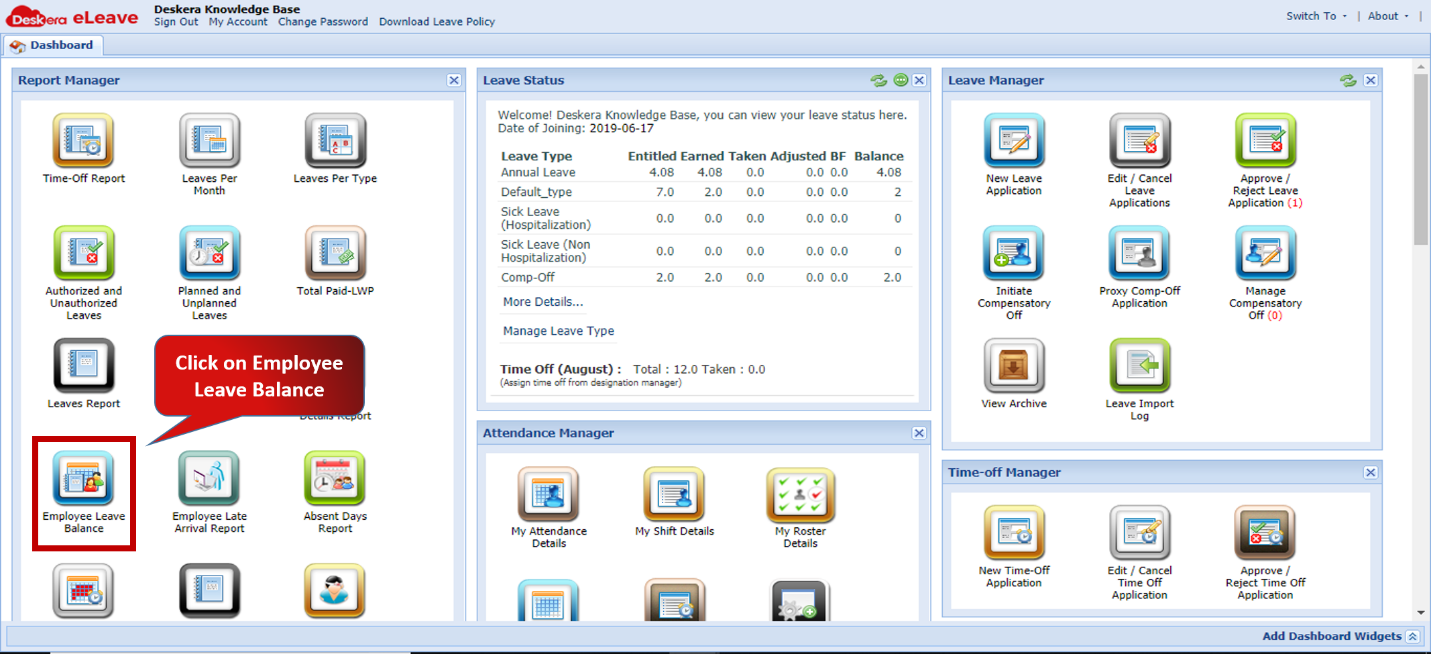 Employee Leave Balance – Deskera Help Centre