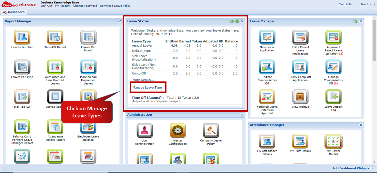 Manage Leave Types – Deskera Help Centre