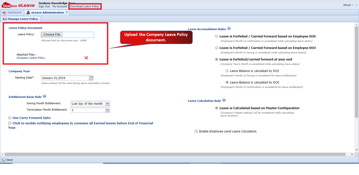 Company Leave Policy – Deskera Help Centre