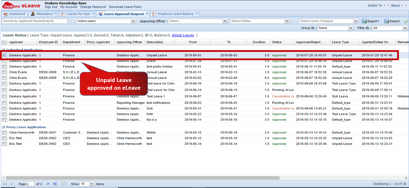 eLeave- HRMS Integration – Deskera Help Centre