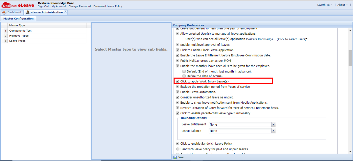 Master Configuration- Leave Management – Deskera Help Centre