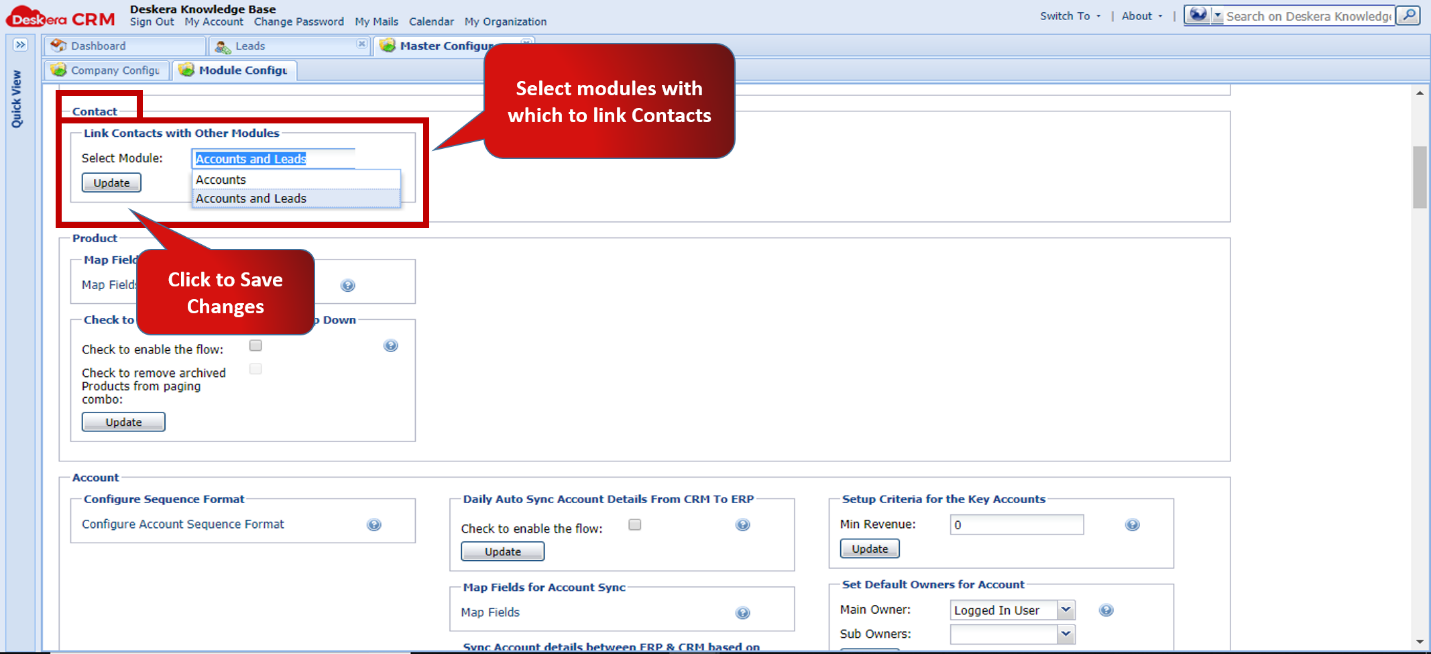 Module Configuration - Contacts – Deskera Help Centre