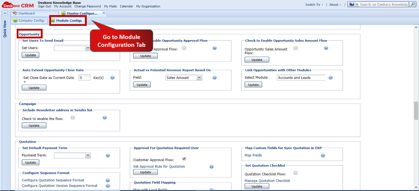 Module Configuration - Opportunities – Deskera Help Centre