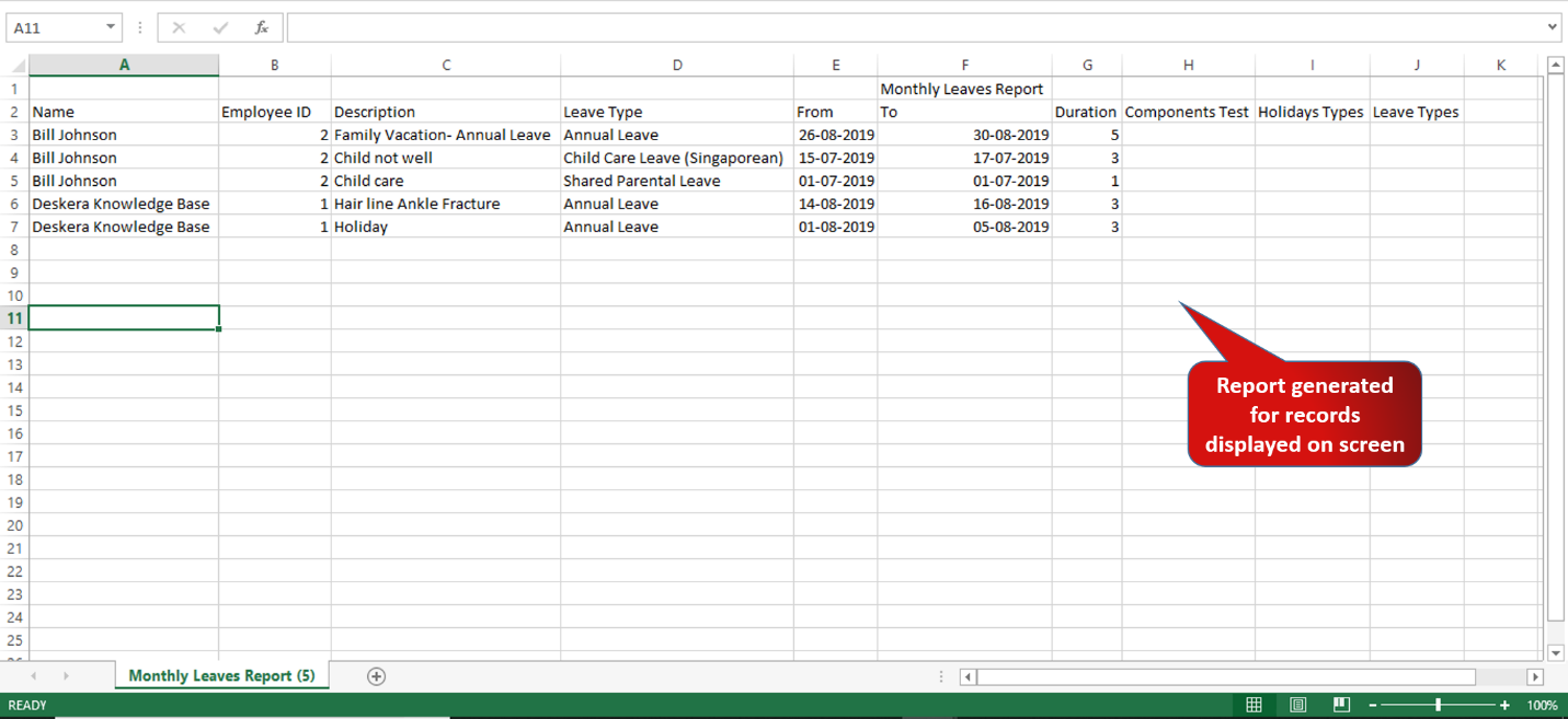 Leaves per Month Report – Deskera Help Centre