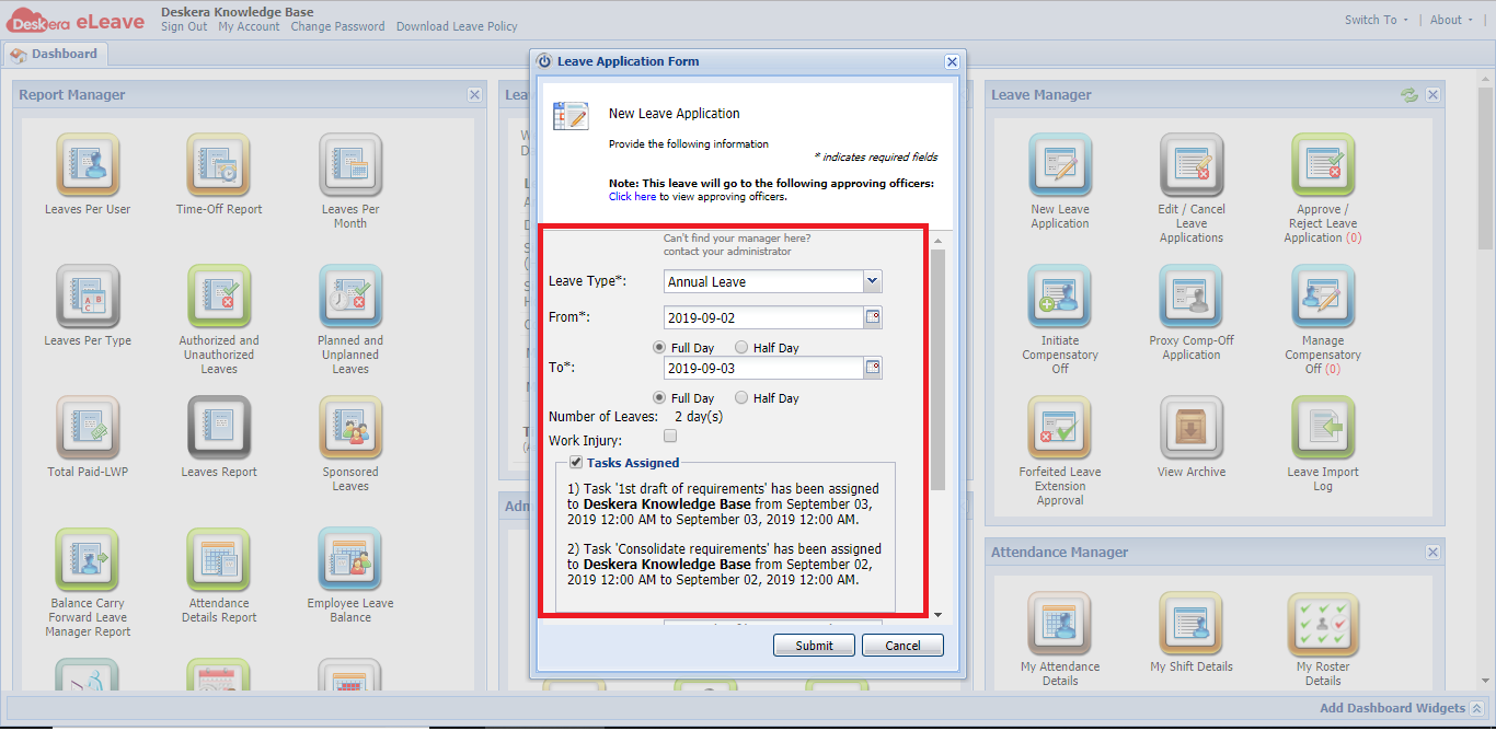 eLeave-PM Integration – Deskera Help Centre