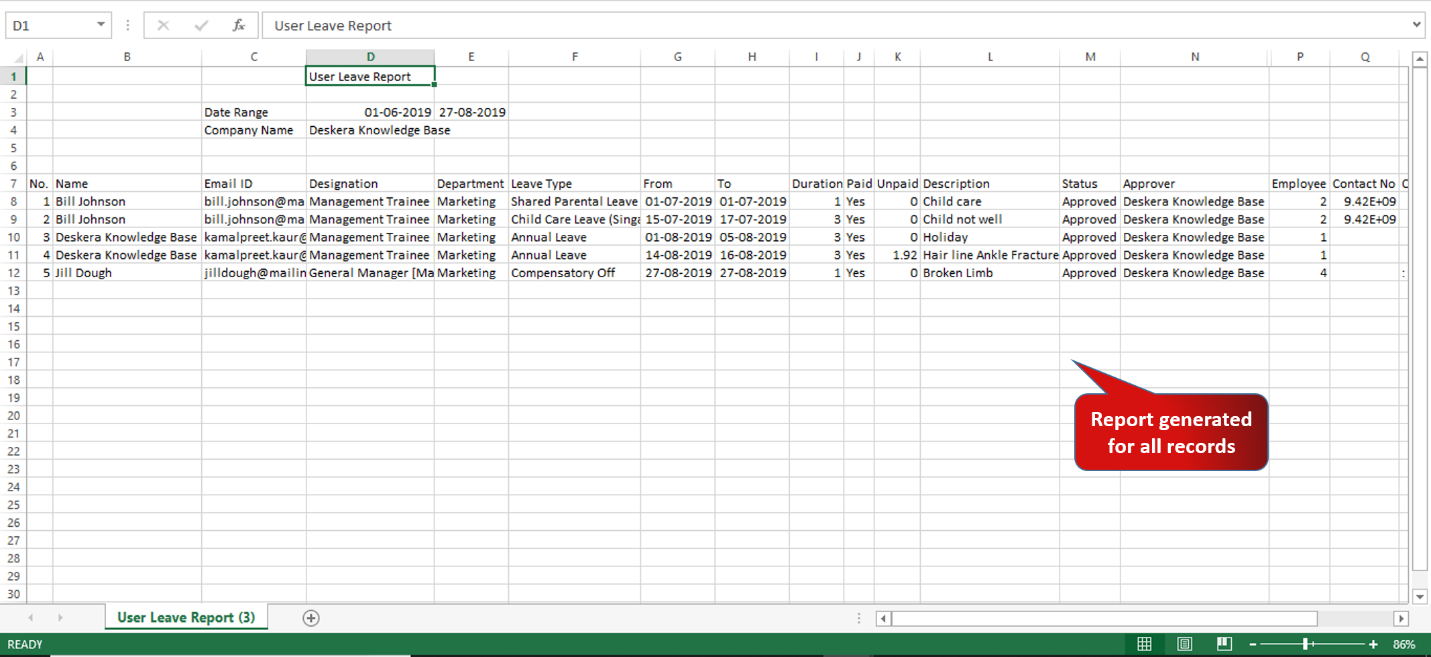 Leaves per User Report – Deskera Help Centre