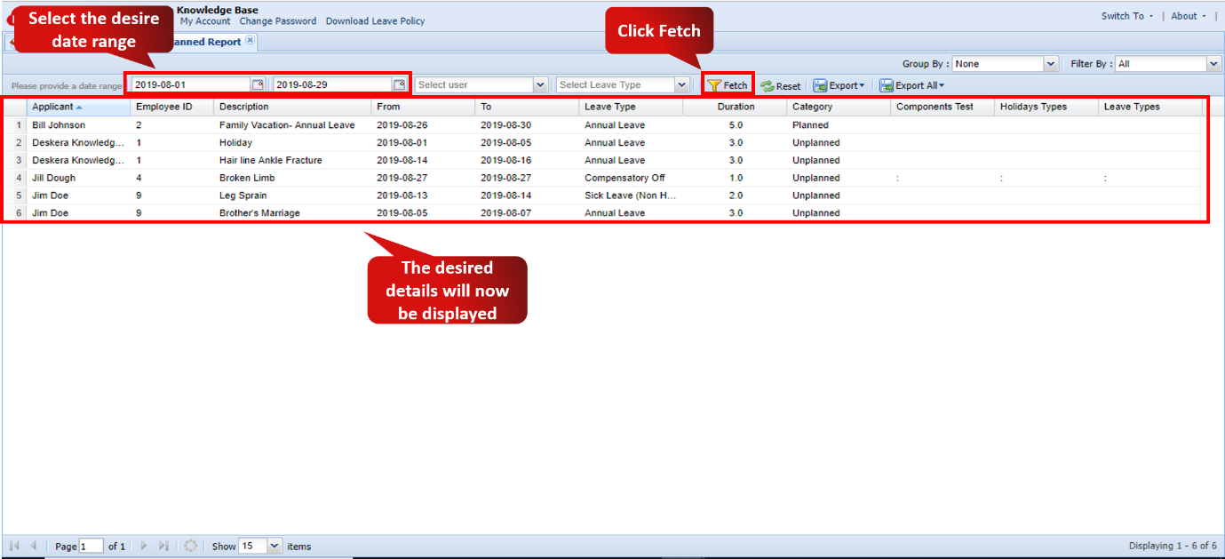Planned and Unplanned Leaves – Deskera Help Centre