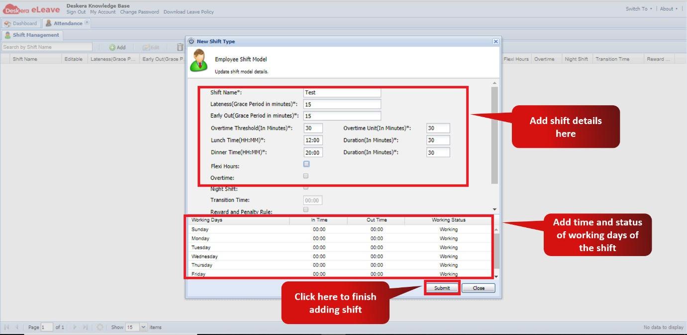 Shift Management - Add Shifts – Deskera Help Centre